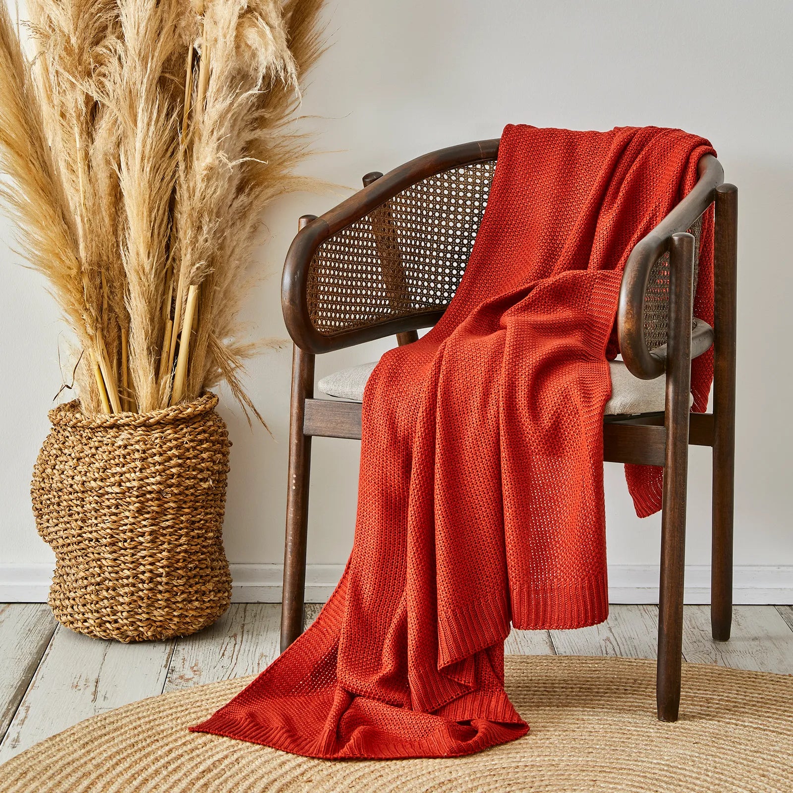 Karaca Home Terra Cotta Double Sided Stitch Throw Oeko-Tex Certified ...