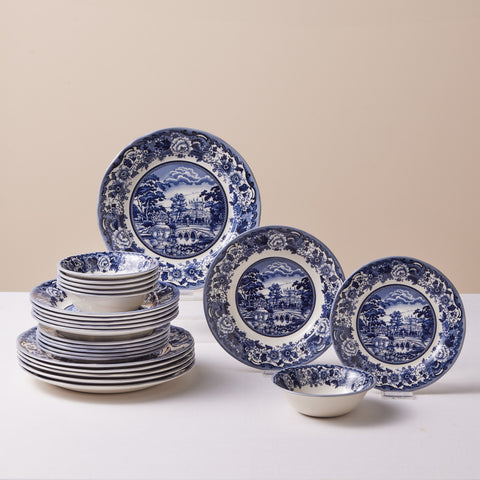 Karaca Forever Bone Old Town 24-Piece Dinnerware Set for 6 Persons ...