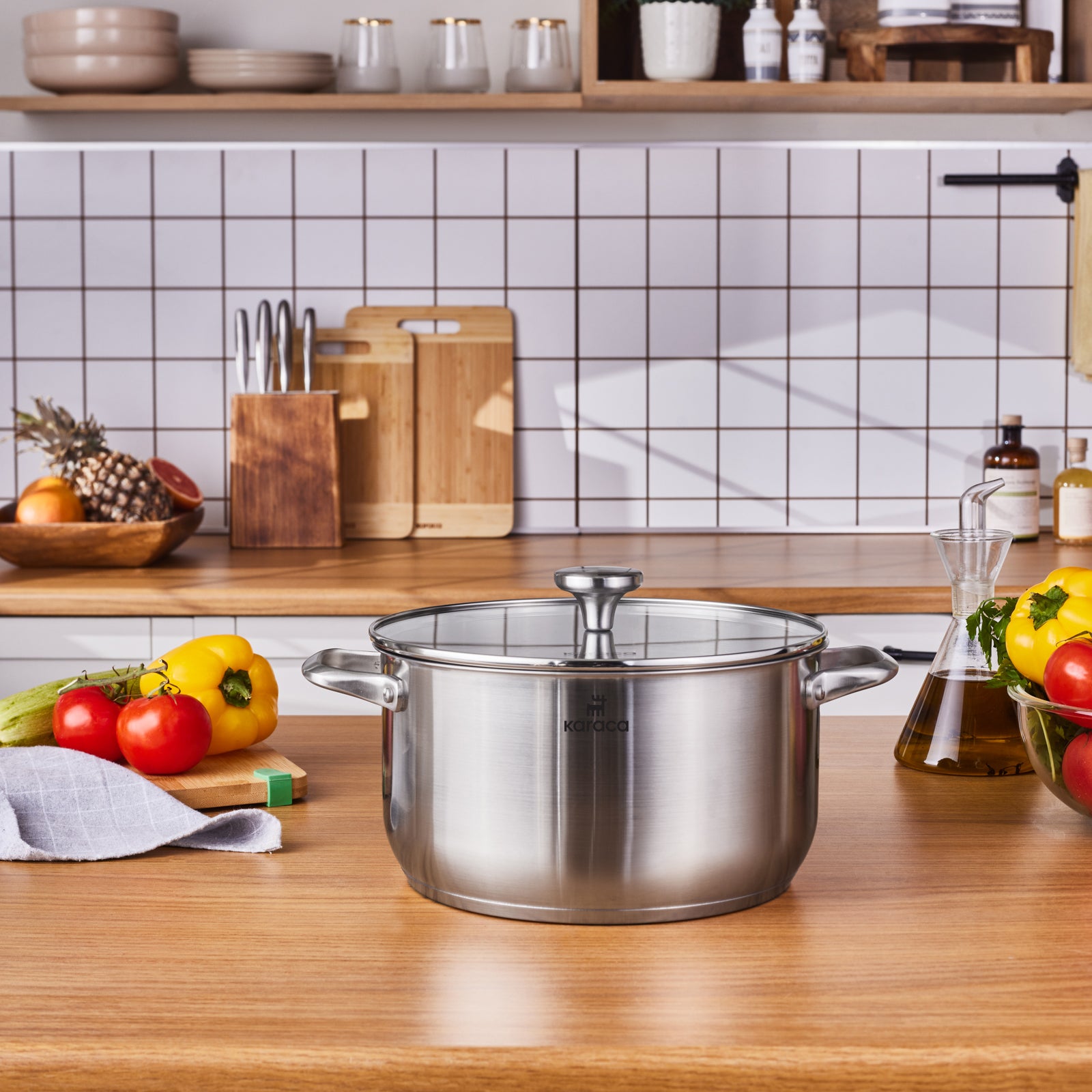 Karaca Elite, Stalen Pot, 26cm, 6.7L – Karaca Netherlands