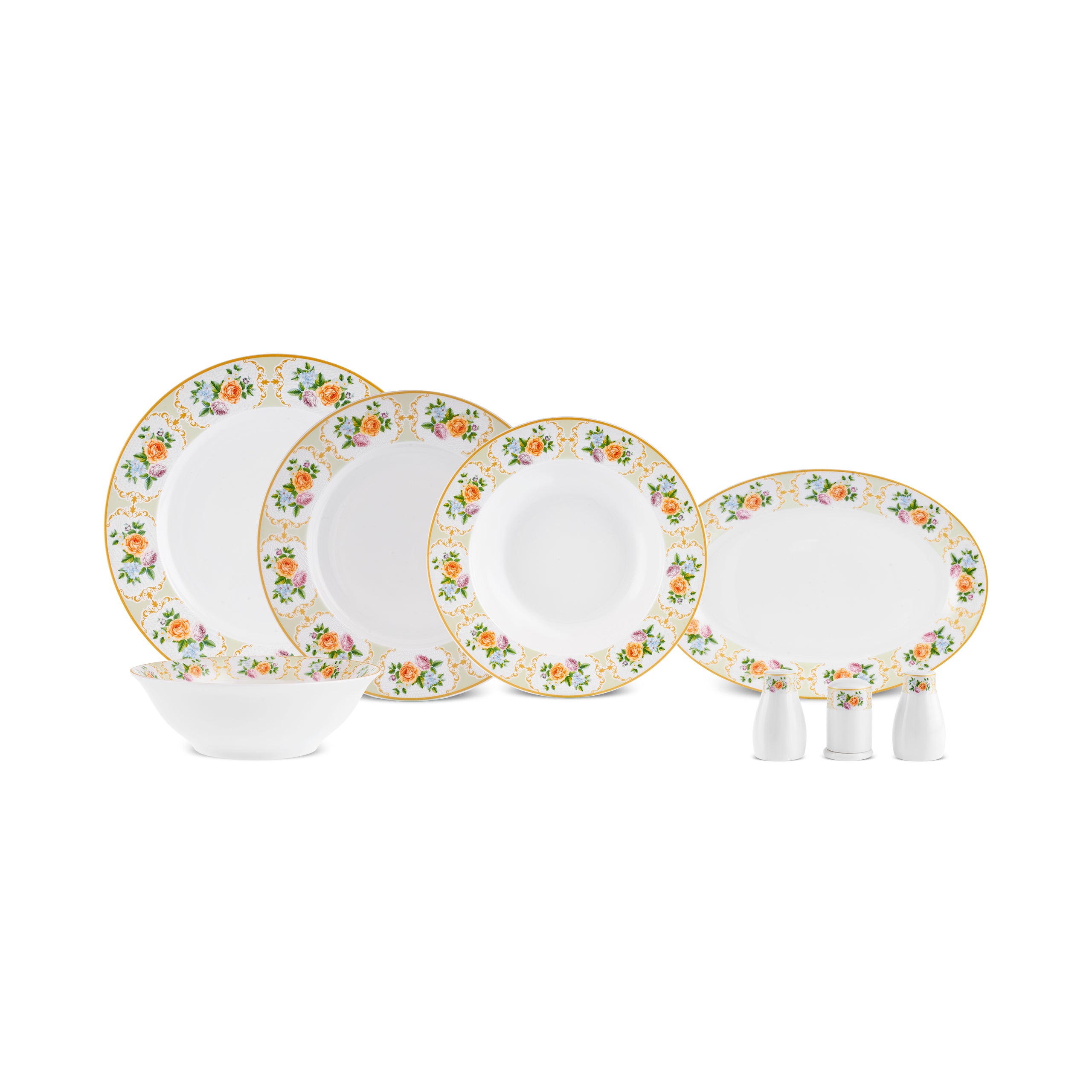 Karaca Forever Bone Britrose 53-Piece Dinner Set for 12 People – Karaca ...
