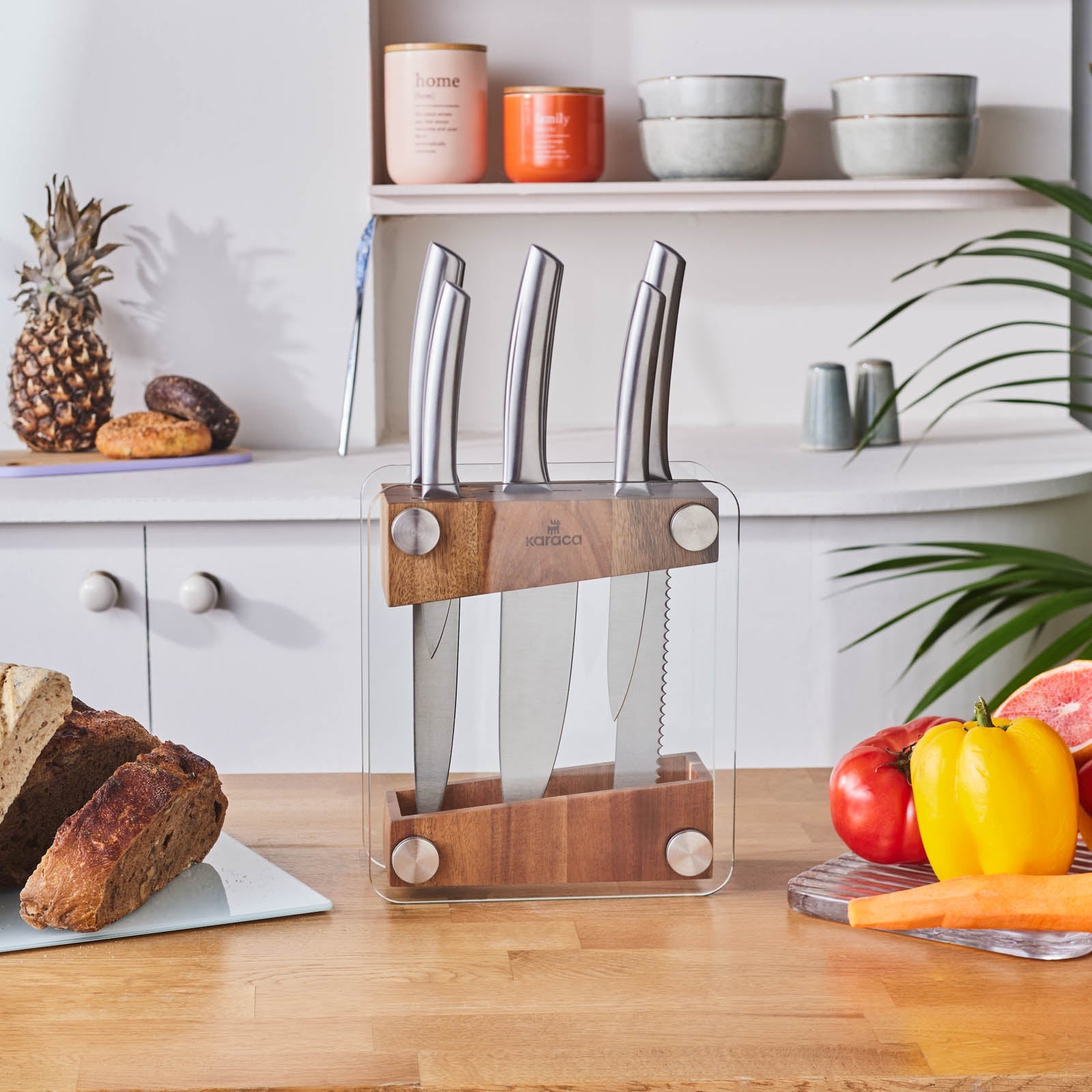 Karaca Venüs 6-Piece Knife Set in Glass Block – Karaca Netherlands