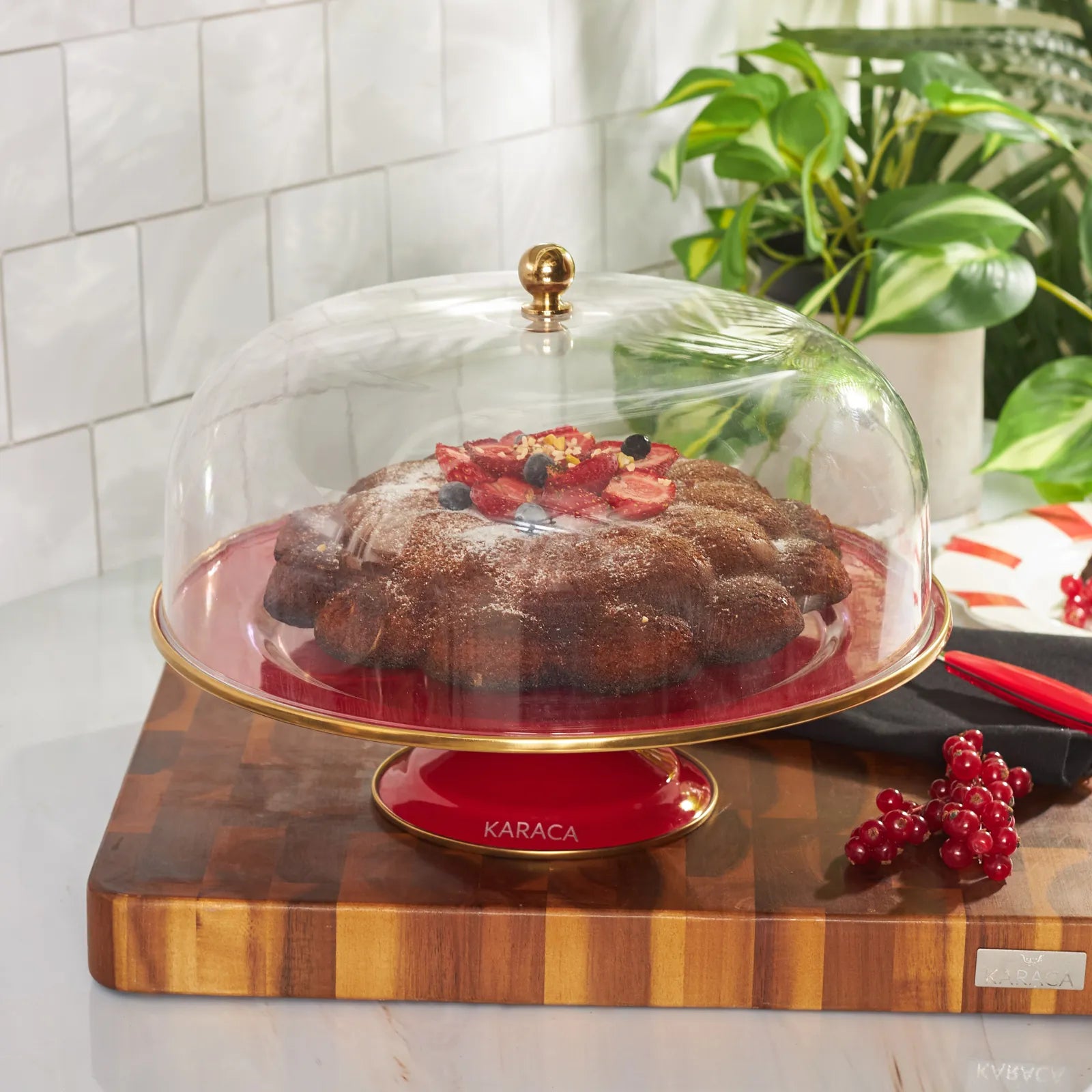Karaca Troy Cake Stand Red 30 cm – Karaca Netherlands