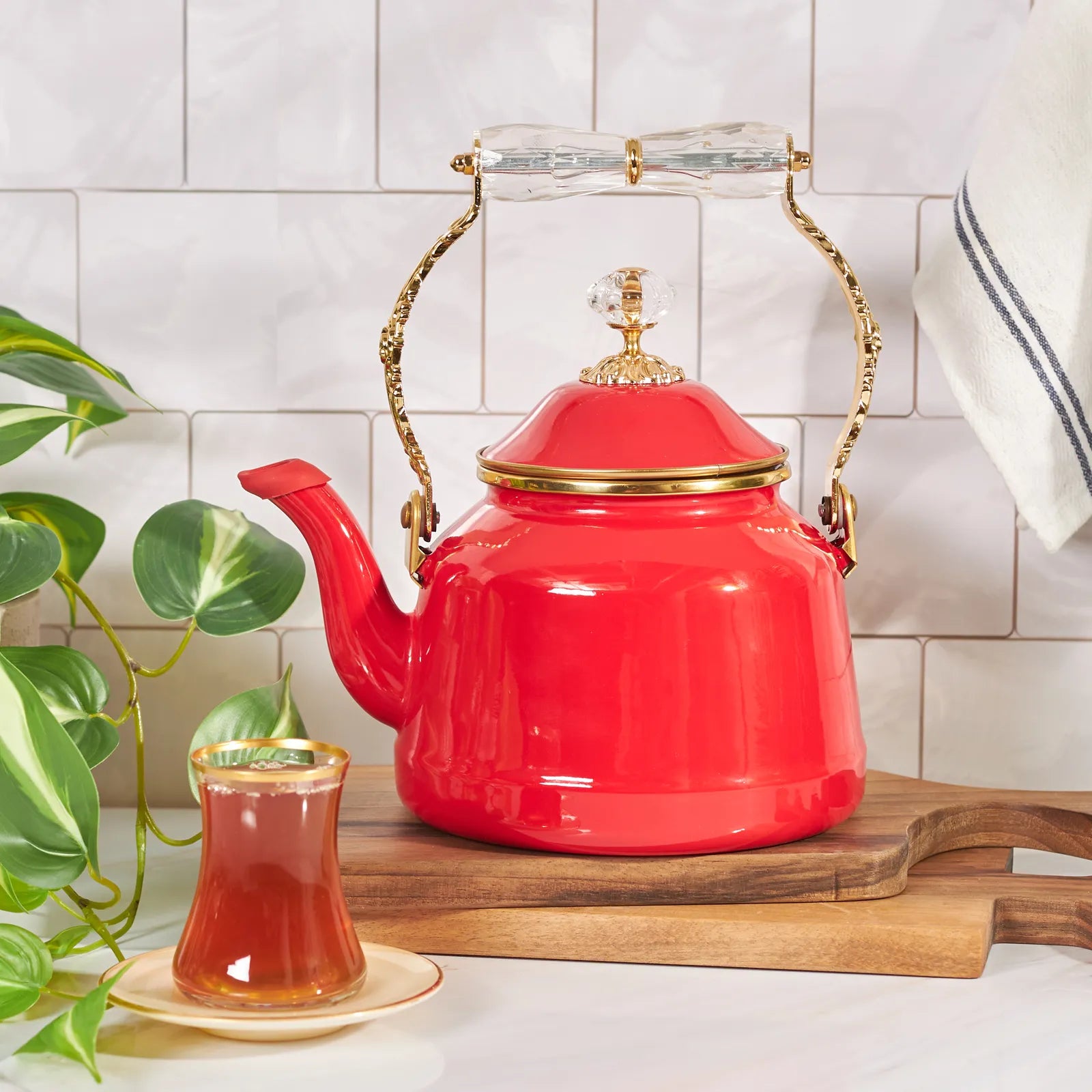 Karaca Troy Vintage Kettle Red – Karaca Netherlands