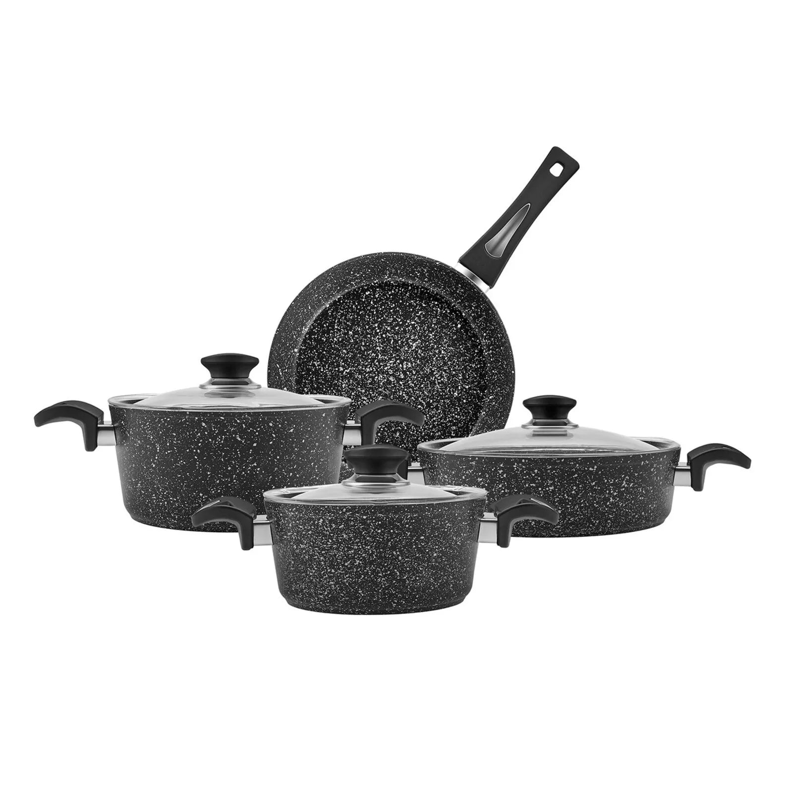 Karaca Defne Biogranit 7 Piece Black Cookware Set – Karaca Netherlands