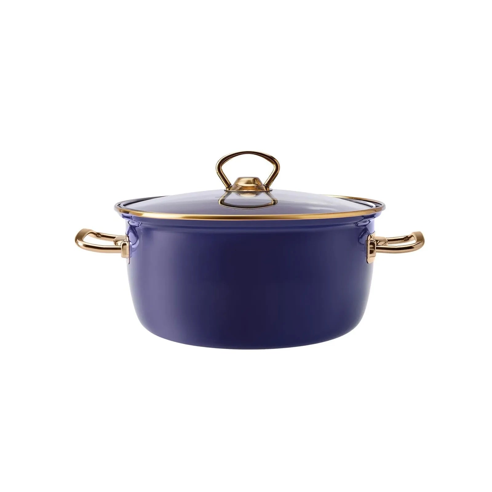 Karaca Love of Kitchen Retro Navy Blue Enamel Frying Pot – Karaca ...