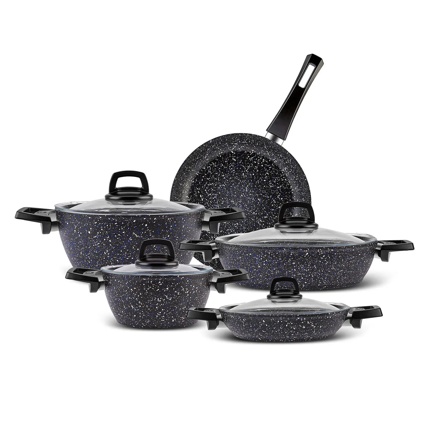 Karaca Biogranit Blue Stone 9 Piece Cookware Set – Karaca Netherlands
