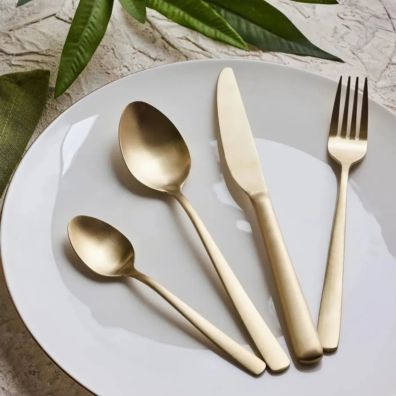 Karaca Nimbus Champagne Gold 24 Piece Cutlery Set – Karaca Netherlands