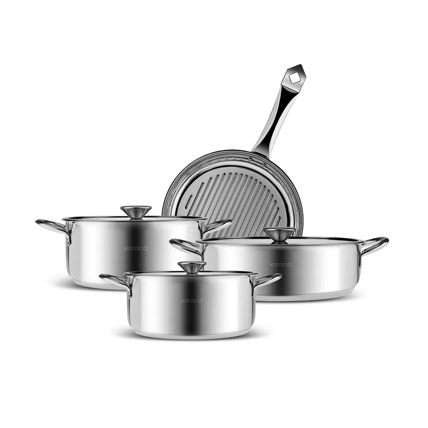 Karaca Galina New 7 Piece Steel Cookware Set – Karaca Netherlands