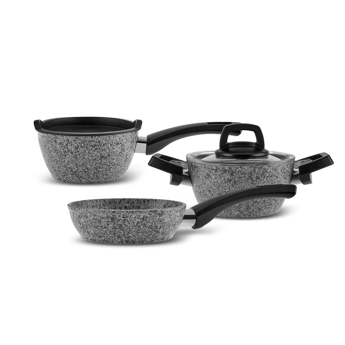 Karaca Bio Granite Grey Stone Mini 5 Piece Cookware Set – Karaca ...