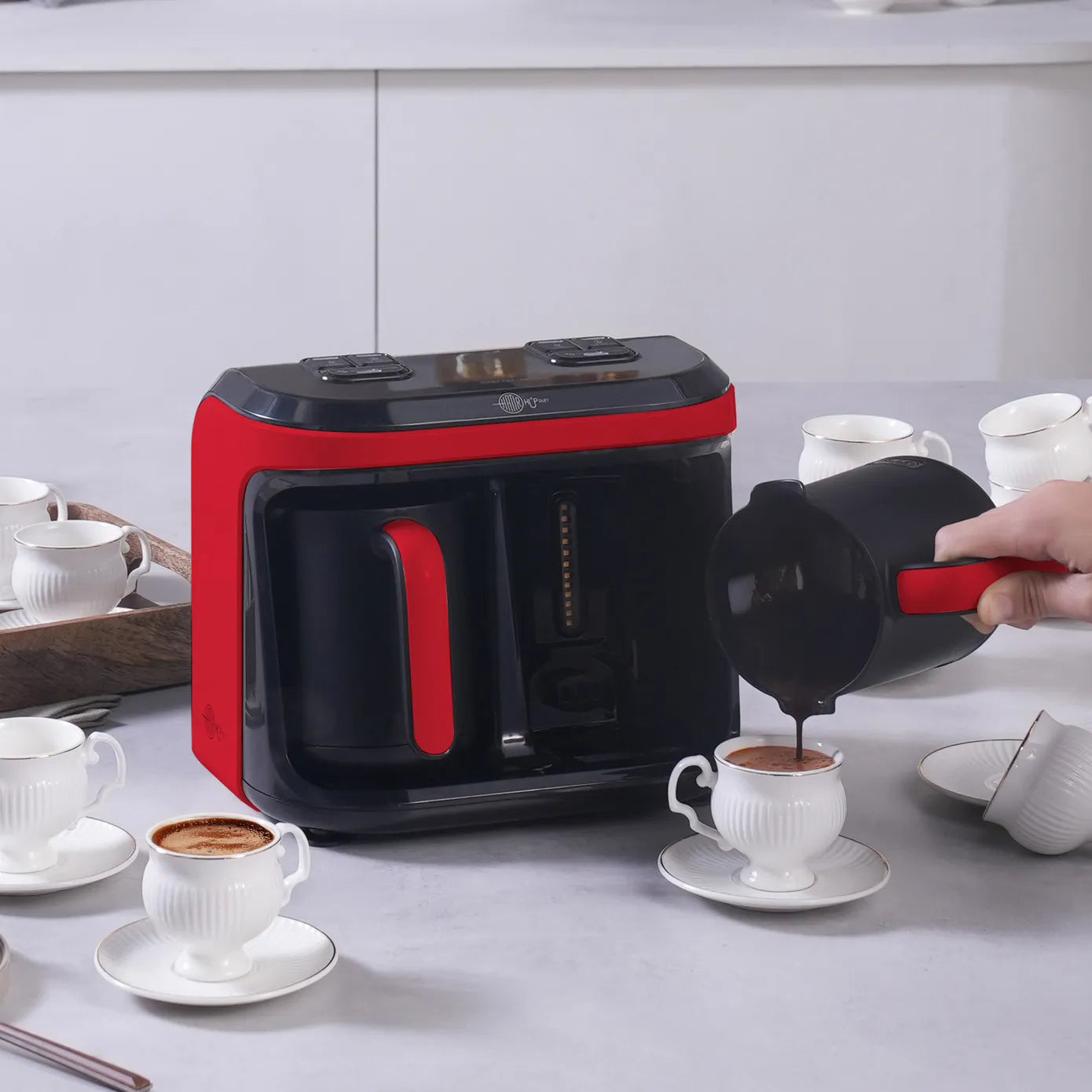 Karaca Hatır Hüp Duet Flavour Turkish Coffee Machine, Red, 1400W ...