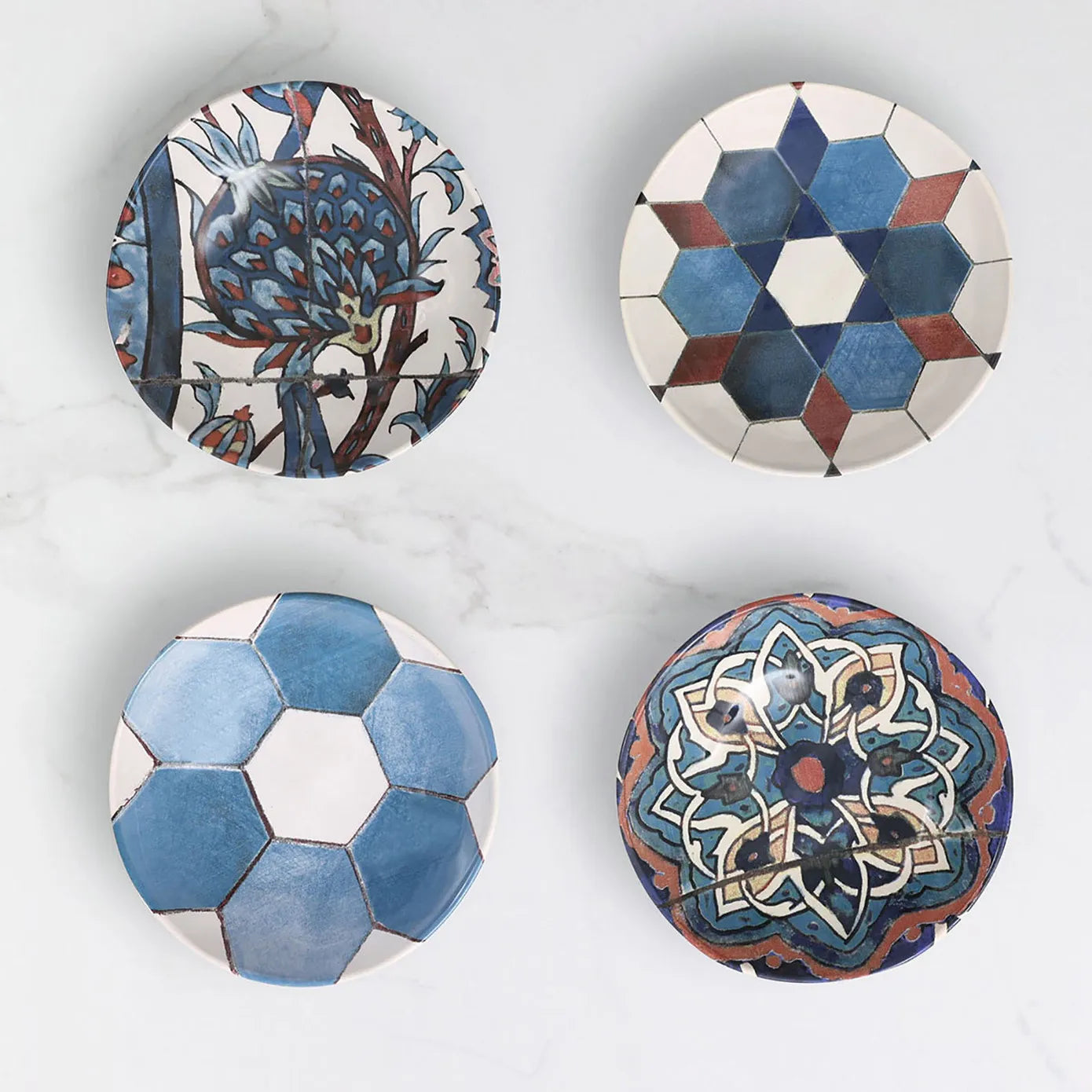 Karaca from Refika Tile 4 Piece Deep Plate Set, 20 cm – Karaca Netherlands