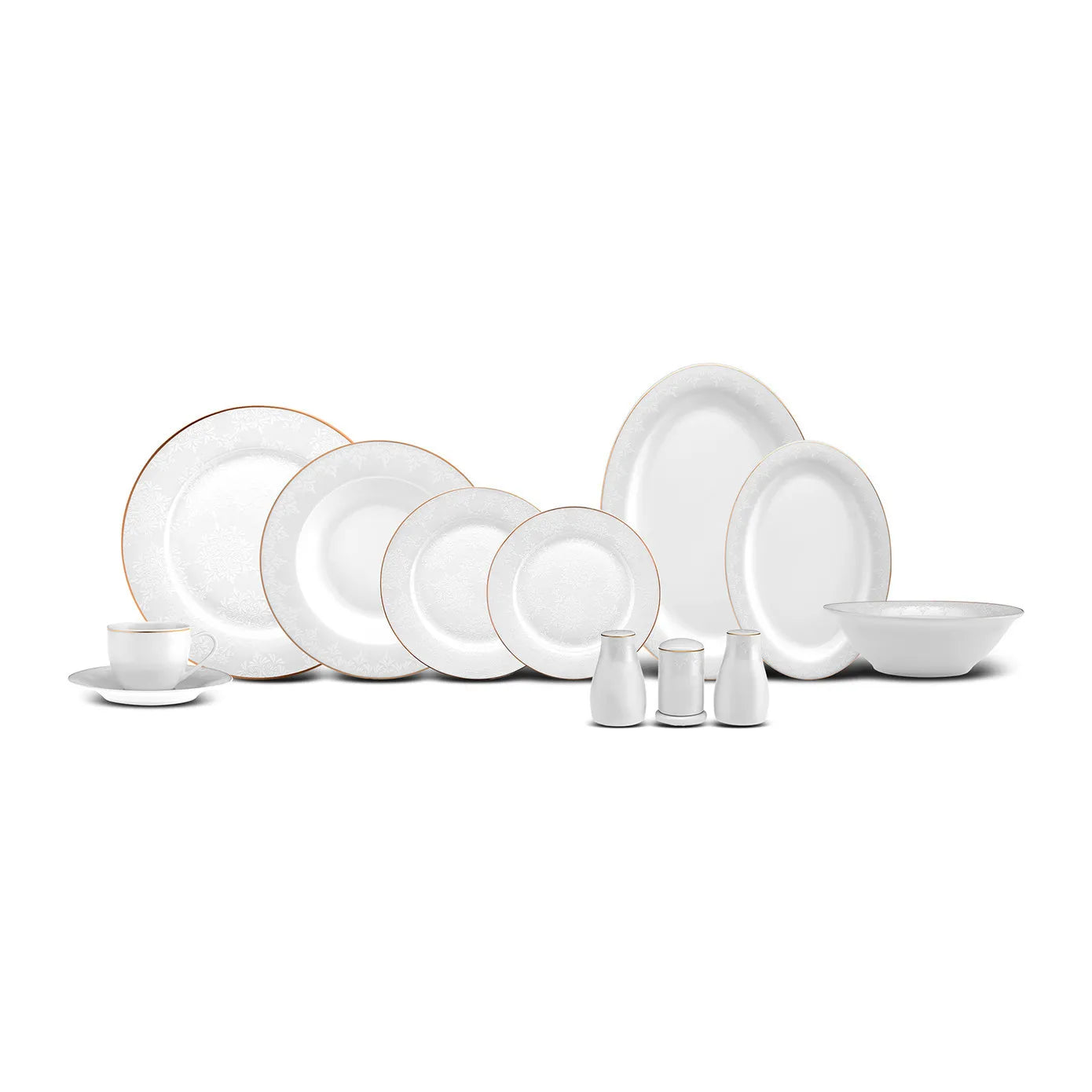 Karaca Lord 12 Person Dinnerware Set, 74 Piece, New Generation Bone ...