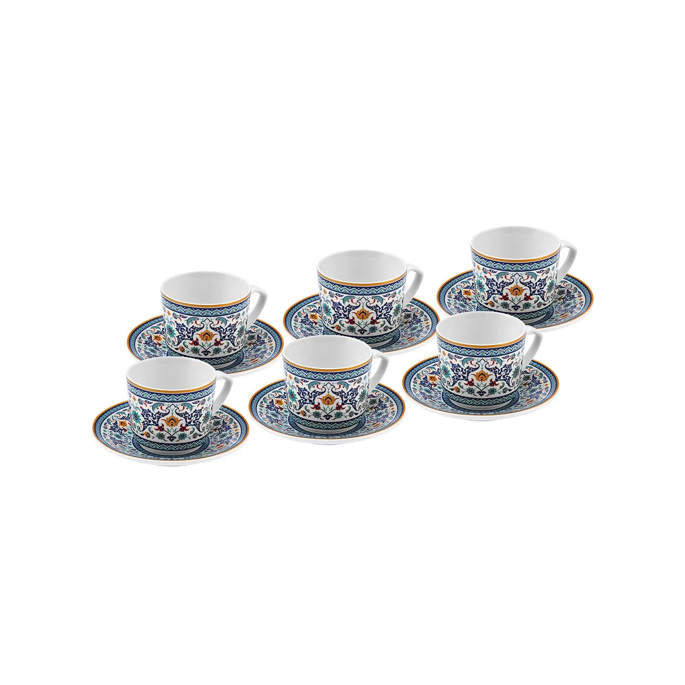 Karaca Beylerbeyi Coffee Cup Set for 6 Person, 80 ml – Karaca Netherlands