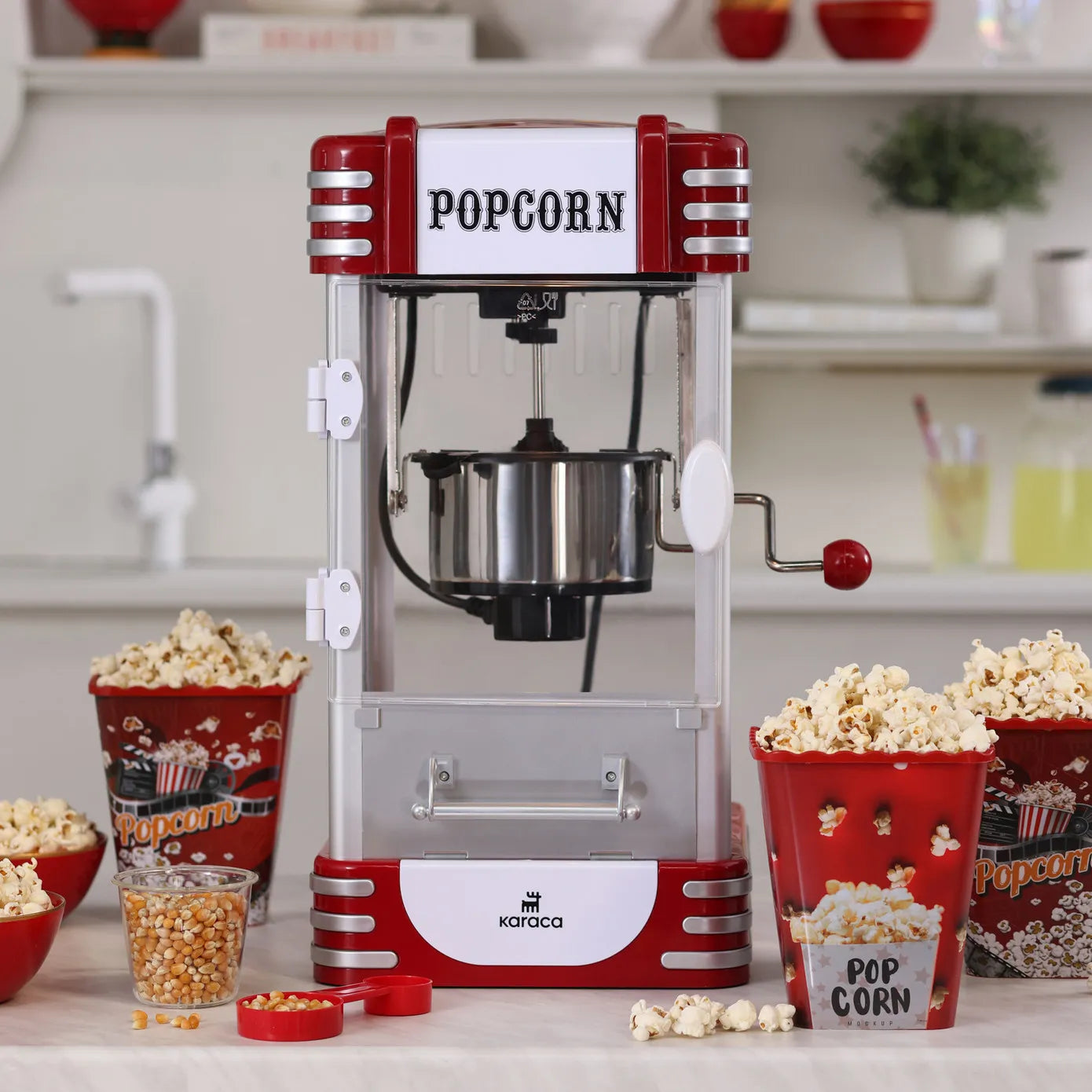 Karaca Retro XXL Large Popcorn Machine – Karaca Netherlands