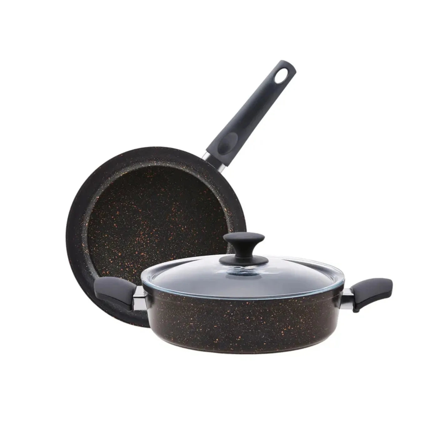 Karaca Biogranite Induction Cookware Set, 3-piece, Black Gold – Karaca ...