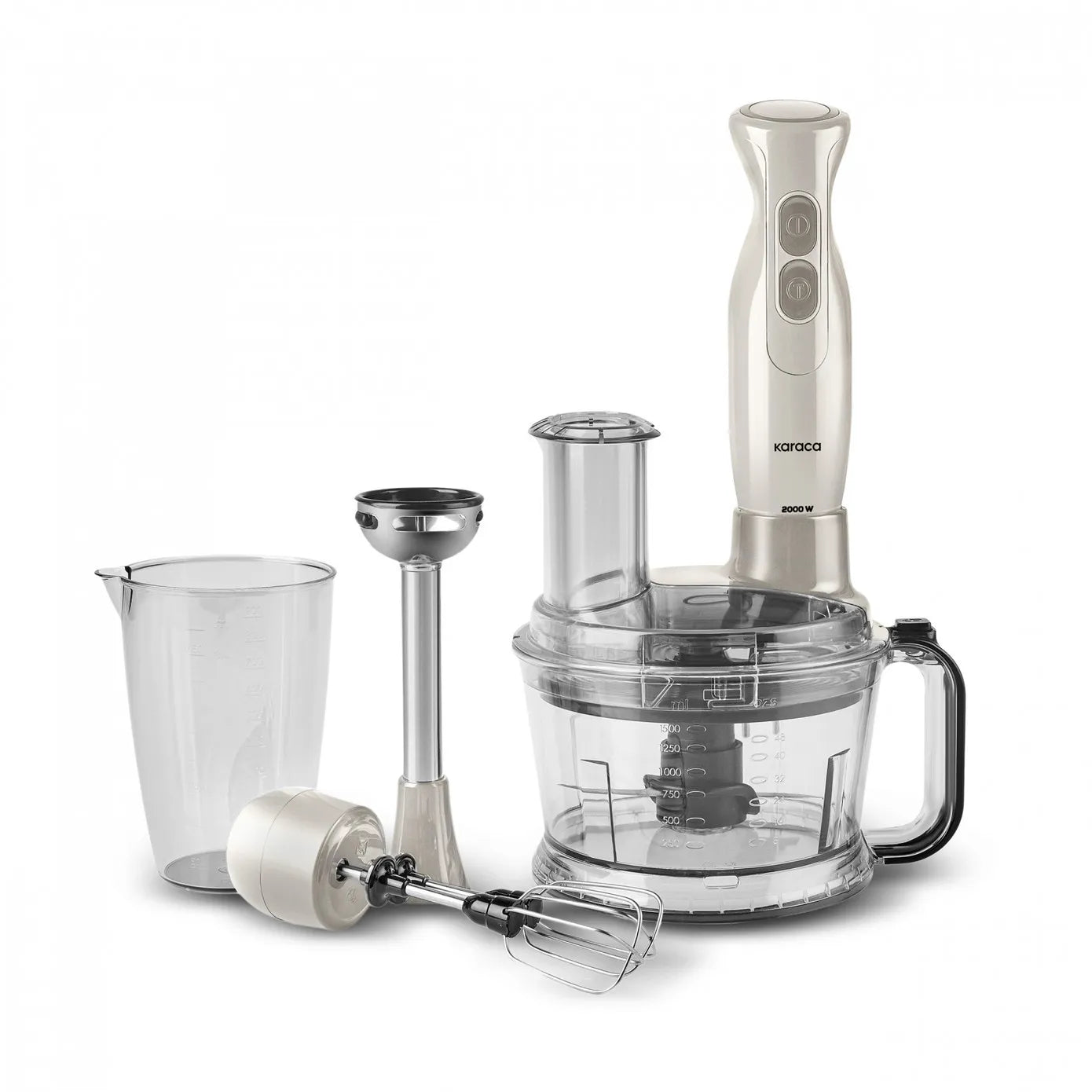 Karaca Pro-Multimax 6 in 1 Multi Purpose Food Processor, 2000W, Iconic ...