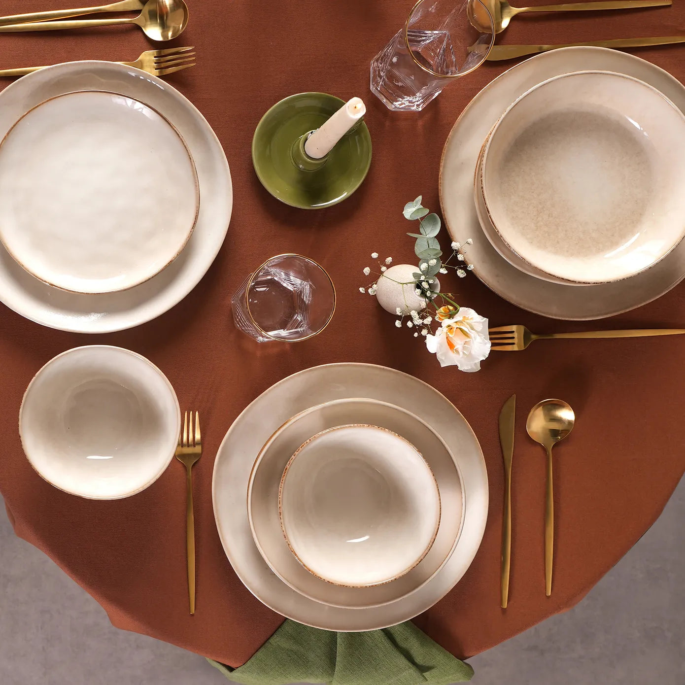 Karaca Aria Beige Reactive Dinner Set 6 Person, 24 pieces – Karaca ...