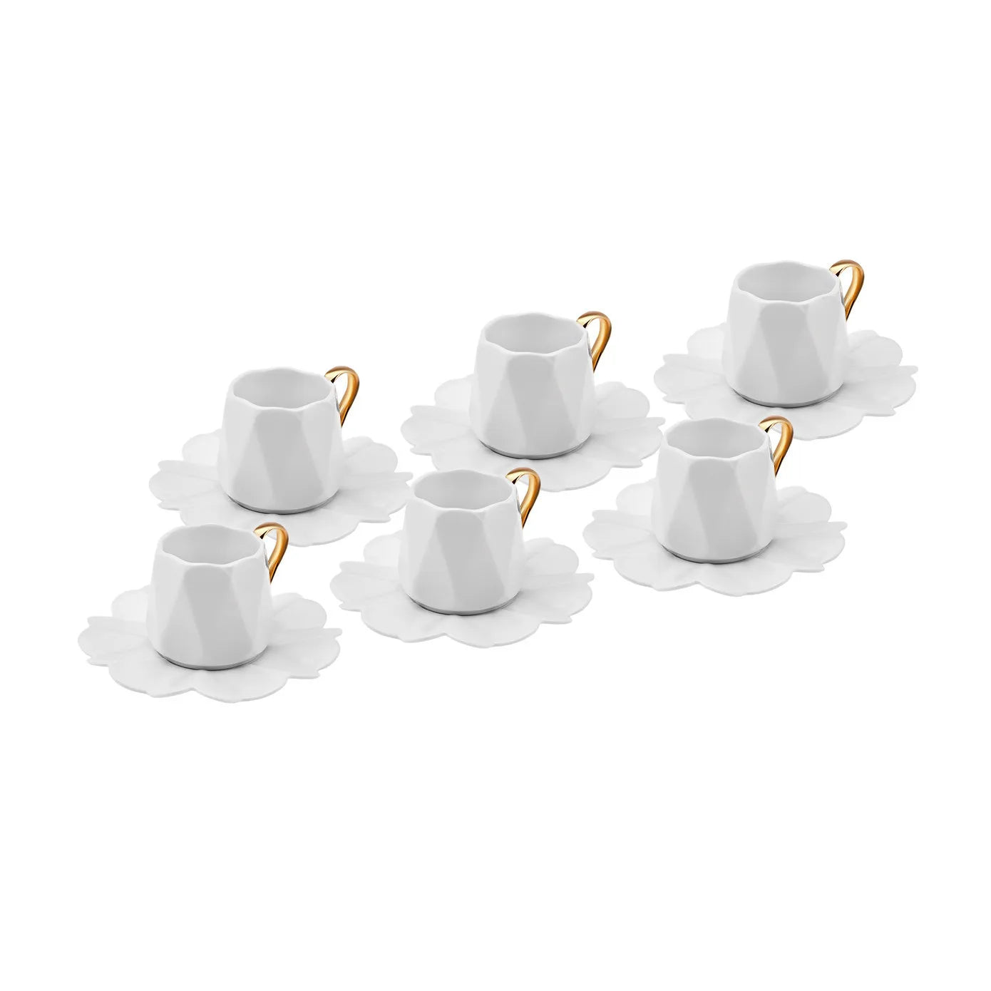 Karaca Peri 6 Person Coffee Cup Set, Porcelain, 80 ml – Karaca Netherlands