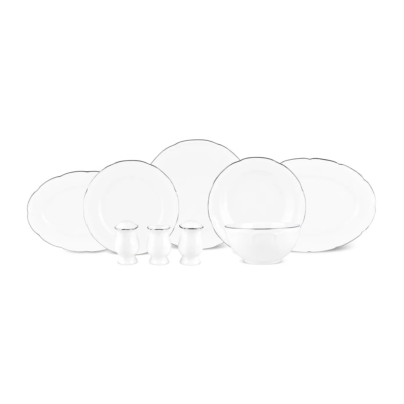 Karaca Tobias Platinum 12 Person Dinnerware Set, 56 Piece – Karaca ...